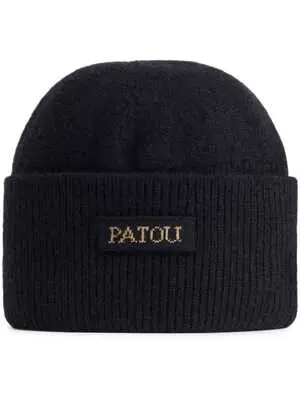 Patou Logo-patch Beanie - Black