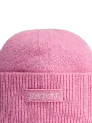 Patou Logo-patch Beanie - Pink