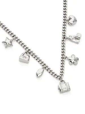 Marc Jacobs Mini Icon Charm Necklace - Silver