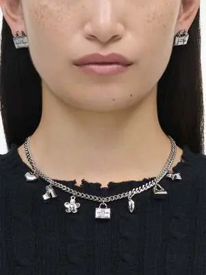 Marc Jacobs Mini Icon Charm Necklace - Silver
