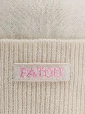 PATOU Logo-patch Beanie - White