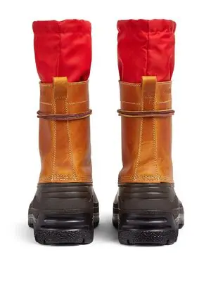 Dsquared2 Panelled Leather Boots - Brown