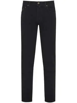 Jacob Cohen Mid-rise Slim-fit Jeans - Black