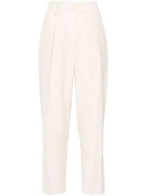 Brunello Cucinelli Monili-detail Corduroy Trousers - Neutrals