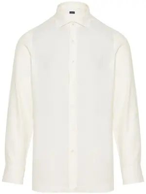 FINAMORE 1925 Spread Collar Shirt - White