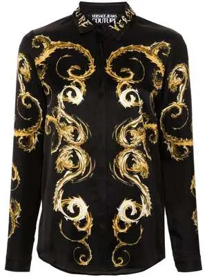 Versace Baroccoflage-print Shirt - Black