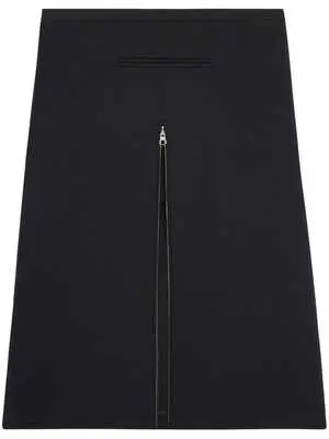 COURREGES Zip-detail Twill Midi Skirt - Black