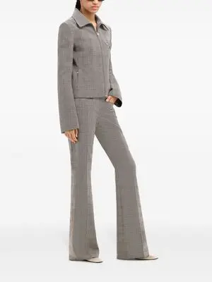 COURREGES Flare Mid-rise Prince Of Wales Pants