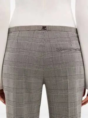 COURREGES Flare Mid-rise Prince Of Wales Pants