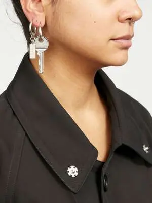 MAISON MARGIELA Tag And Key Pendant Hoop Drop Earrings