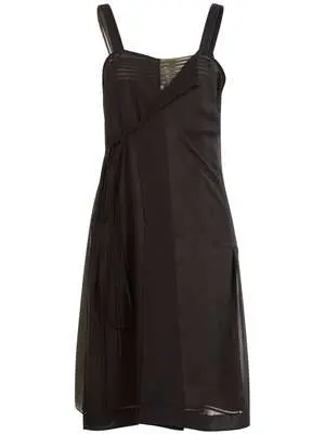 MAISON MARGIELA Embroidered-logo Midi Dress - Black