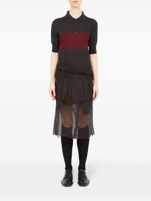 MAISON MARGIELA Cotton-wool Blend Midi Dress - Grey