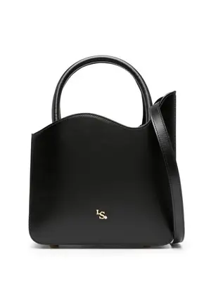 LE SILLA Logo-plaque Leather Tote Bag - Black
