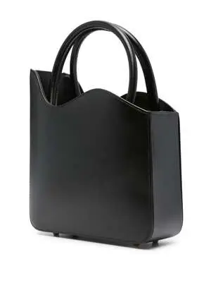 LE SILLA Logo-plaque Leather Tote Bag - Black