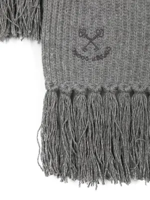 GOLDEN GOOSE Ribbed-knit Wool Scarf