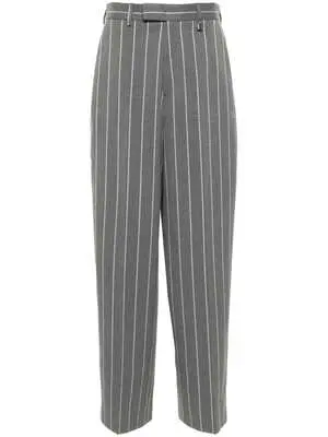 Giuseppe Di Morabito Logo-plaque Striped Trousers - Grey