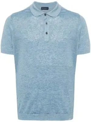 Paul & Shark Linen Polo Shirt - Blue