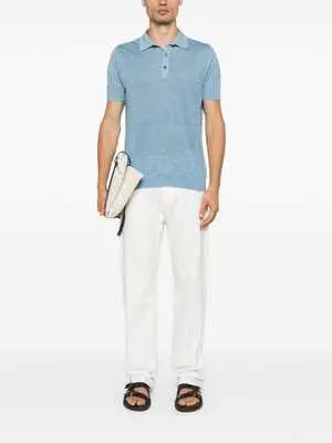 Paul & Shark Linen Polo Shirt - Blue