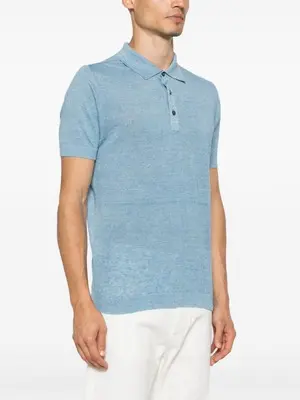 Paul & Shark Linen Polo Shirt - Blue