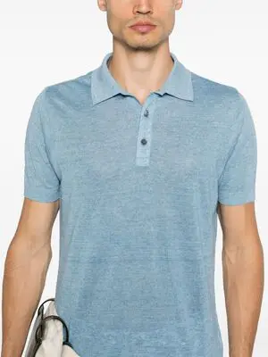 Paul & Shark Linen Polo Shirt - Blue