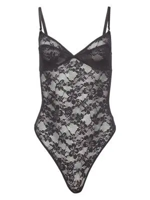 FLEUR DU MAL Le Stretch Lace Wireless Bodysuit