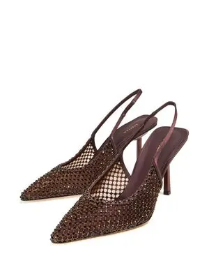 LE SILLA 80mm Gilda Slingback Pumps - Brown