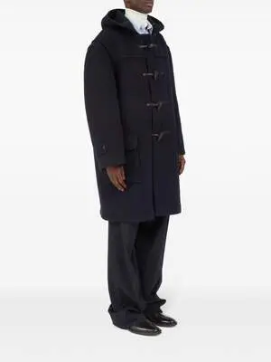 MAISON MARGIELA Hooded Wool Coat - Blue
