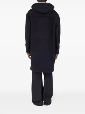 MAISON MARGIELA Hooded Wool Coat - Blue