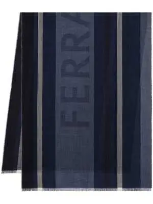 FERRAGAMO Maxi-striped Jacquard Stole