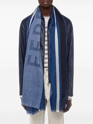 FERRAGAMO Maxi-striped Jacquard Stole