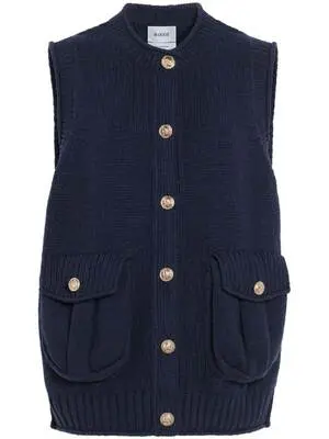 BARRIE Chunky-knit Vest - Blue