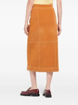 BARRIE High-waisted Midi Skirt - Brown