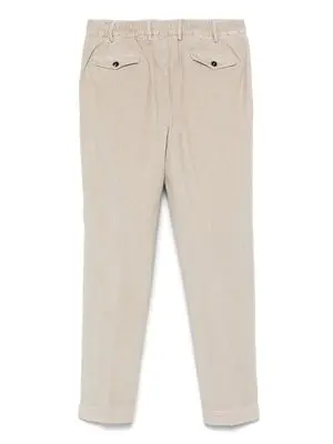 DELL'OGLIO Corduroy Tapered Trousers - Neutrals