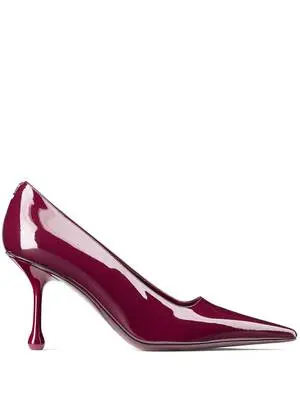 JIMMY CHOO Ixia 80 Patent Leather Pointed Toe Pumps - Red