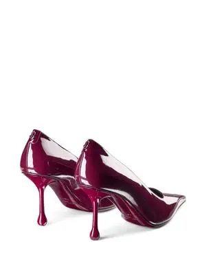 JIMMY CHOO Ixia 80 Patent Leather Pointed Toe Pumps - Red