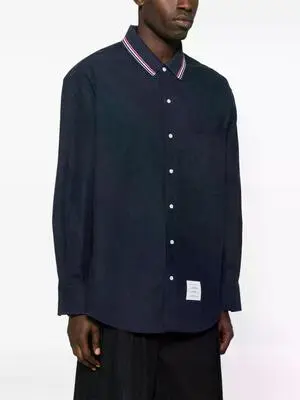 Thom Browne Rwb Stripe-print Flannel Shirt