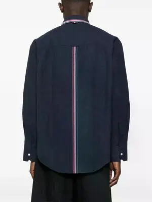 Thom Browne Rwb Stripe-print Flannel Shirt