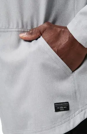 Travis Mathew Hooded Quarter Zip Pullover - Heather Sleet Floral