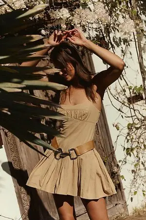 knee length dresses for ladies Free People Free-est Have A Thing For You Mini Dress – White Chocolate  Couture main image 0