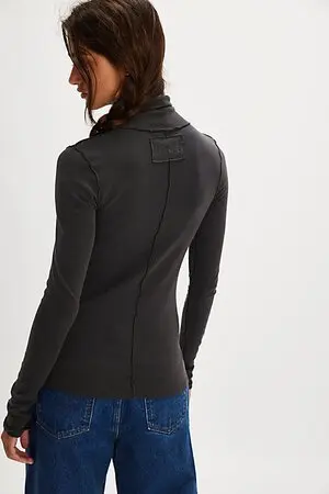 Free People We The Free Good Good Turtleneck - Black