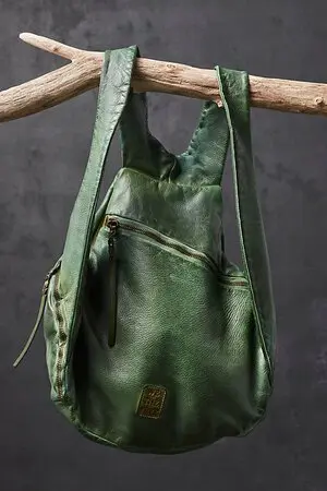 Free People We The Free Bronko Leather Backpack - Emerald