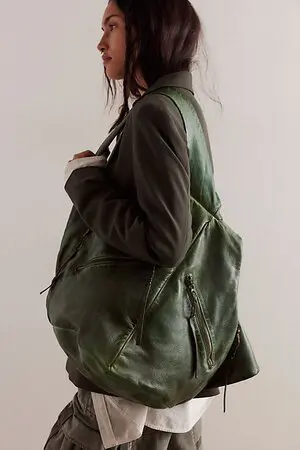 Free People We The Free Bronko Leather Backpack - Emerald