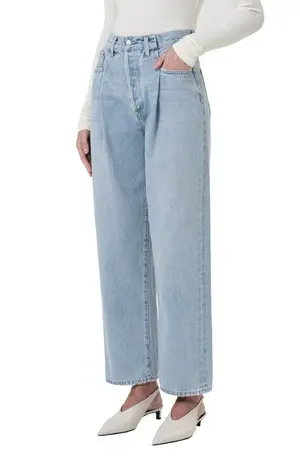 AGOLDE Fold Waistband Wide Leg Jeans