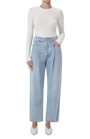 AGOLDE Fold Waistband Wide Leg Jeans