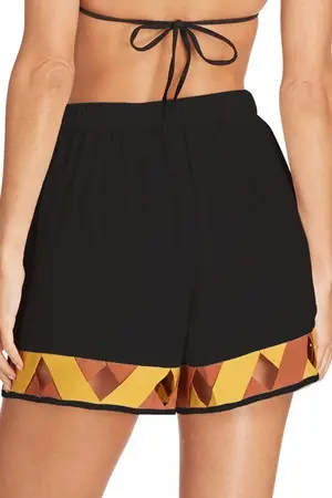 VALIMARE Ravello Bandage Beach Shorts - Black