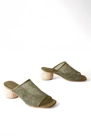 HUMA BLANCO Milla Jute Slide Sandal - Olive Jute