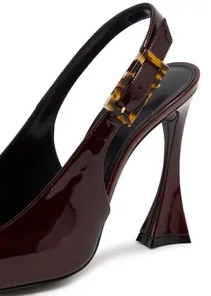 Saint Laurent Dune 110 Patent Leather Slingback Pumps