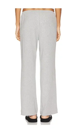 Donni. Baby Rib Scallop Pant - Heather Grey