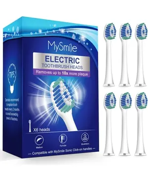 MYSMILE Electric Toothbrush Replacement Heads - White