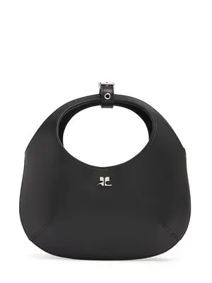 COURREGES COURREGES Mini Holy Leather Top Handle Bag - Black